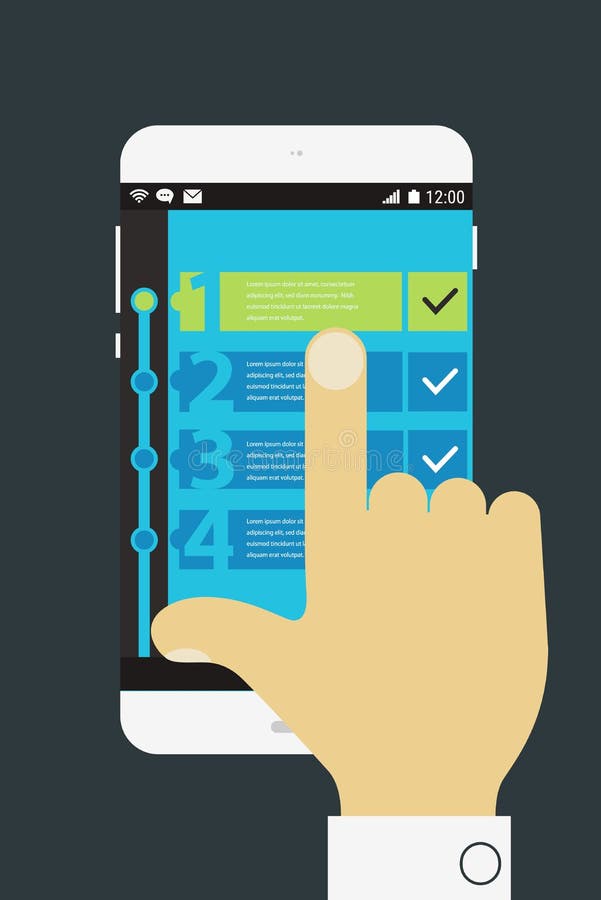 ToDo mobile app stock vector. Illustration of checking - 58313710