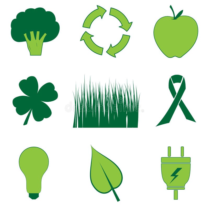 Todo o verde das coisas ilustração stock. Ilustração de bulbo - 53413277