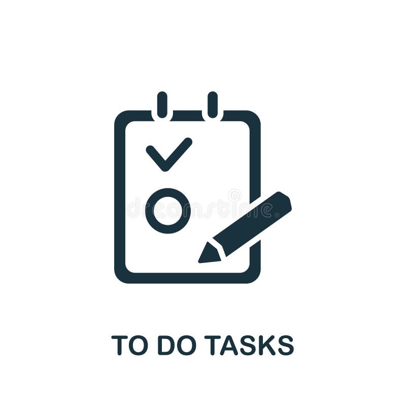 Tasks To Do Icon. Line Style Symbol from Productivity Icon Collection ... Tasks To Do Icon. Line Style Symbol from Productivity Icon Collection ...