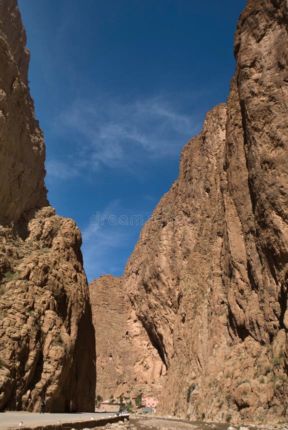 Todra Gorge road canyon stock photo. Image of cliffs - 22212438