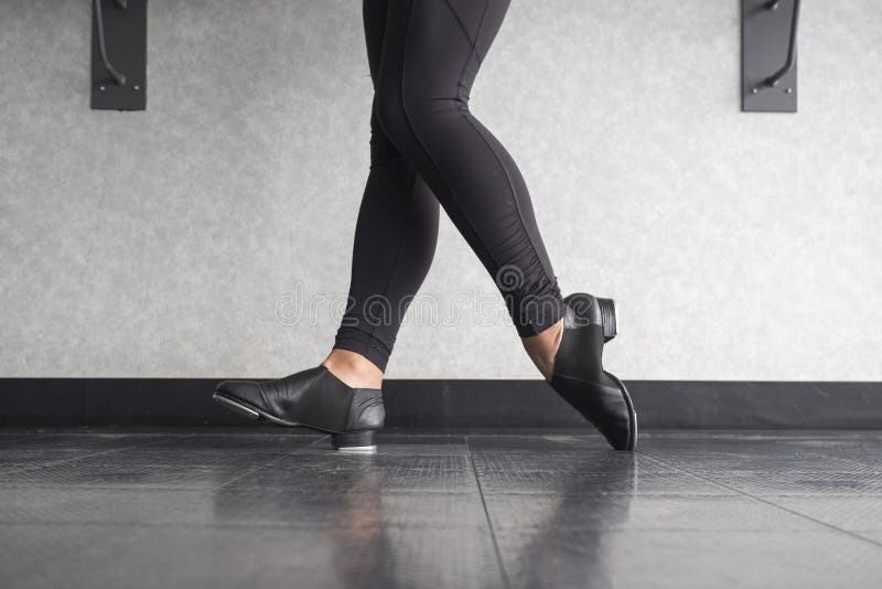 Toe Heel Stand in Tap Shoes during Dance Class Stock Photo - Image of ...
