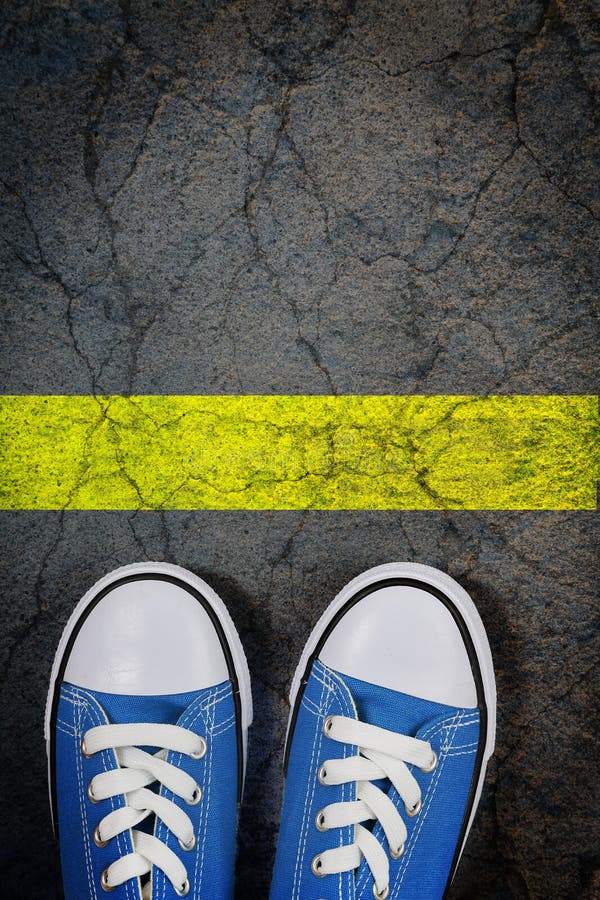 Toe the line stock image. Image of abide, choose, cracks - 57352437