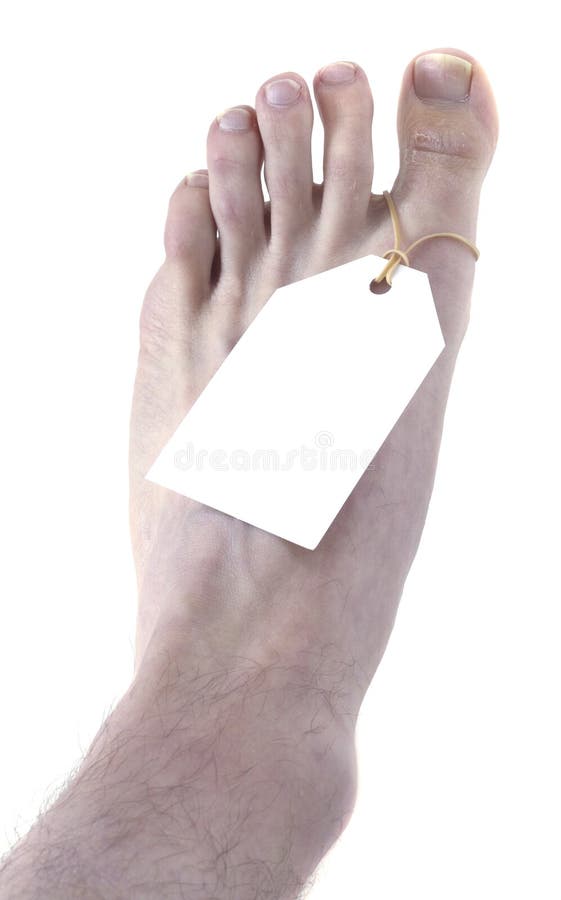 Toe Tag Isolated on Black stock photo. Image of farewell - 18546660