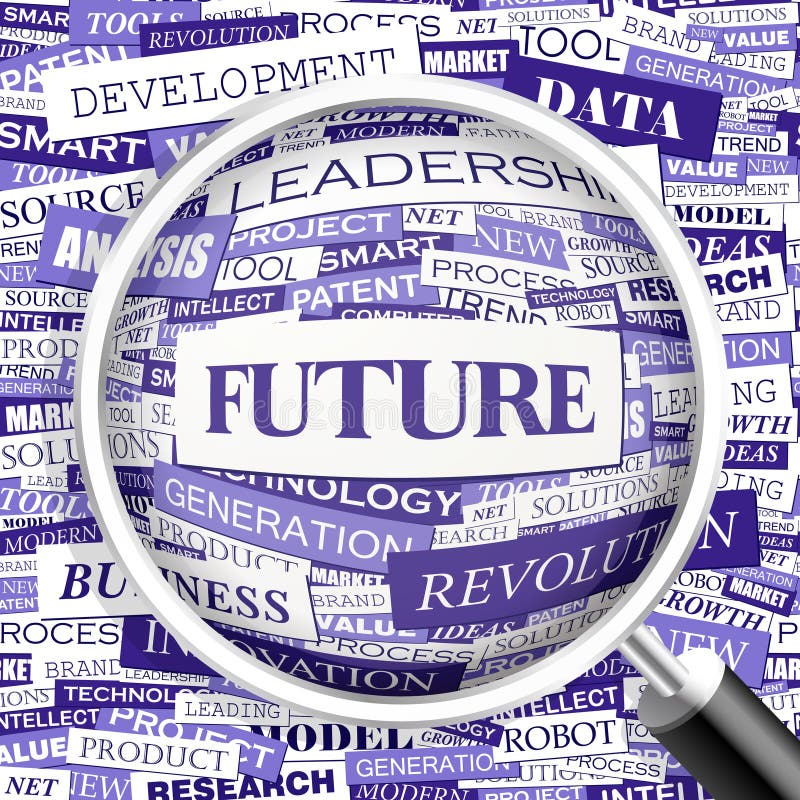 TOEKOMST vector illustratie. Illustration of vereniging - 34595384