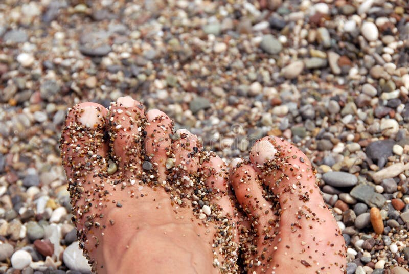 Toes in pebble stock photo. Image of limbs, colorful - 10696308