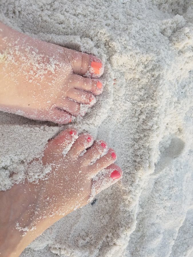 Toes in the Sand stock photo. Image of pretty, sand - 158260850