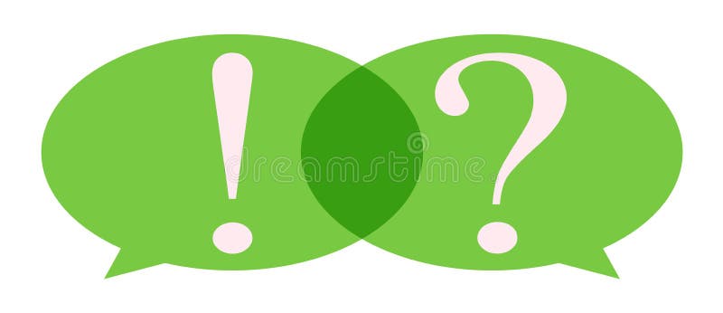 Toespraakbel Met Vraagteken En Uitroepteken Vector Illustratie ...