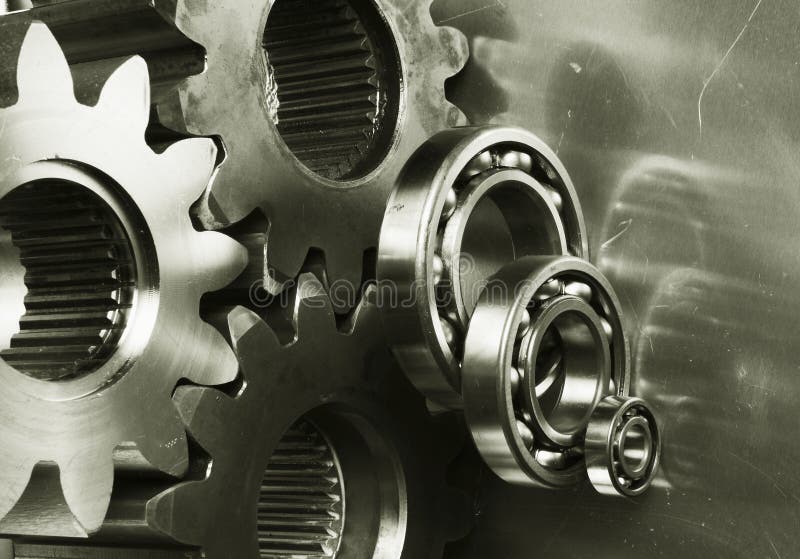 Toestel-machines in brons stock afbeelding. Image of mechanisme - 2133527