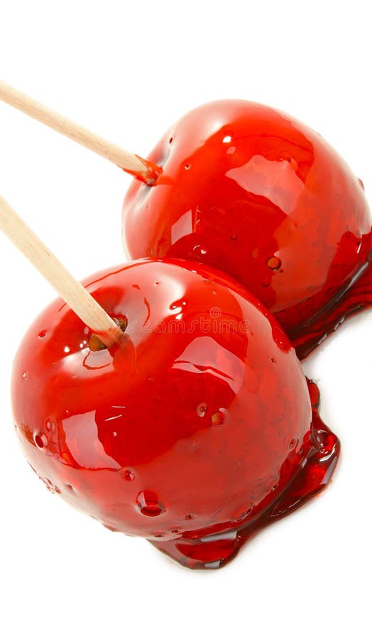 Isolated toffee apple stock image. Image of unhealthy - 15261933