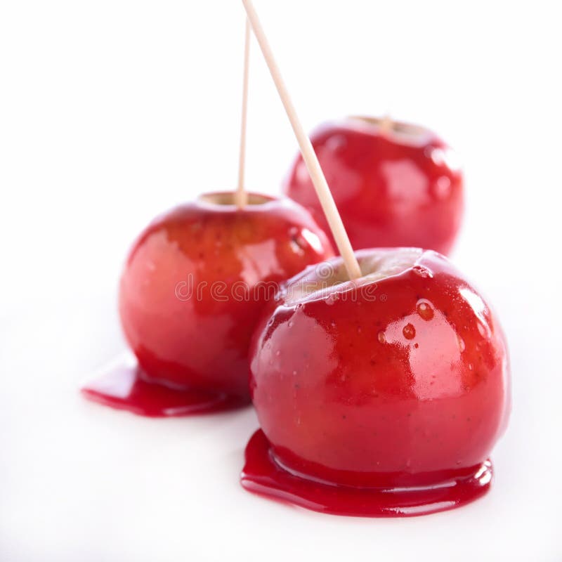 Toffee apple stock photo. Image of isolated, apple, white - 49740070