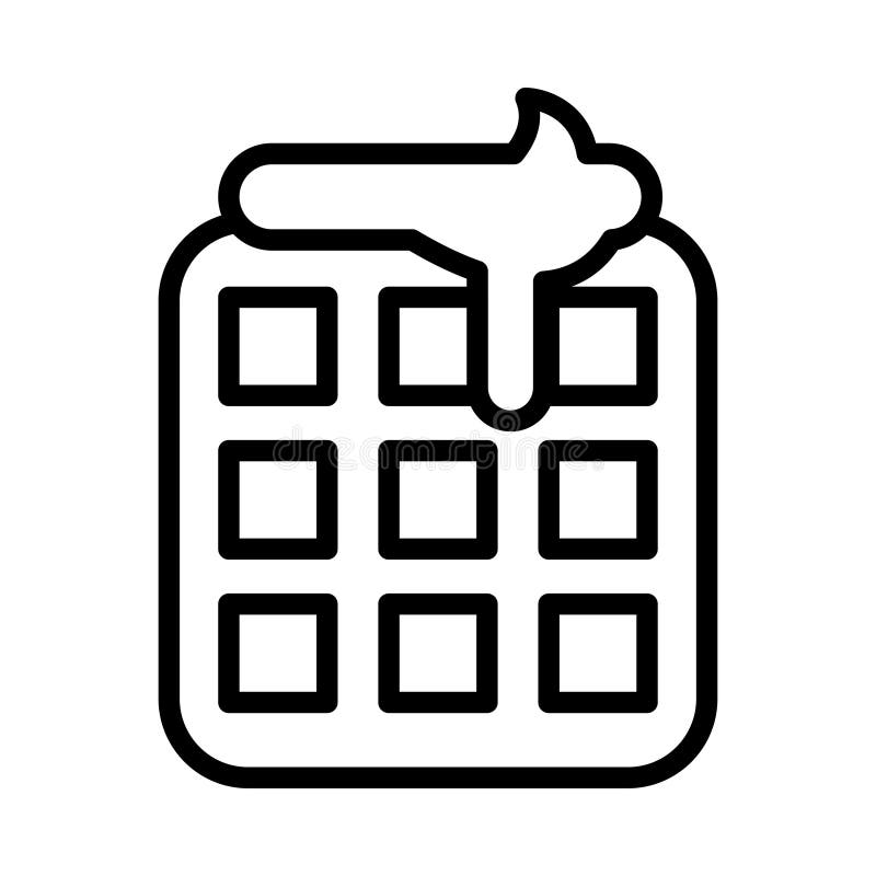 Toffee Vector Thin Line Icon Stock Vector - Illustration of round ...