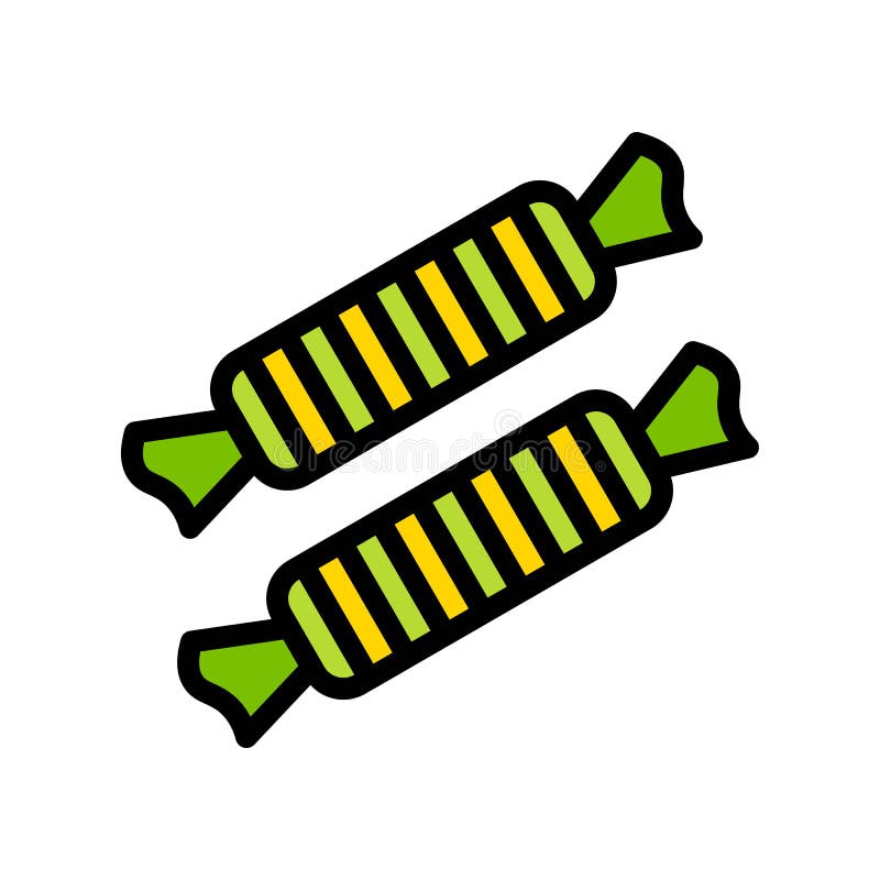 Outline Toffee Vector Icon. Isolated Black Simple Line Element ...