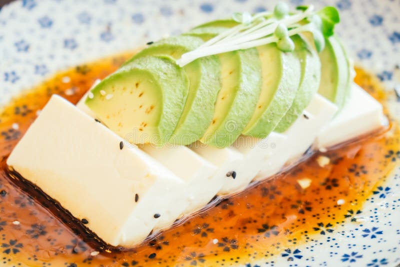 Tofu and avocado stock photo. Image of avocado, fresh - 91666062