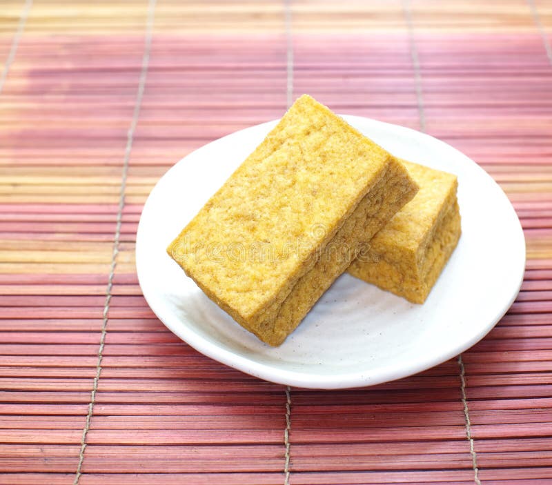 Tofu Blocks Isolated on White Stock Photo - Image of vegetable, fried ...