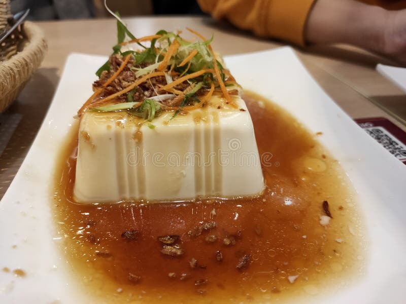 Tofu Cake with Chicken Sauce. Stock Photo - Image of fish, cuisine ...