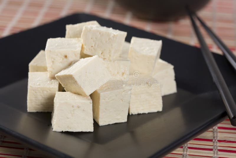 Tofu Cubes stock image. Image of chopped, chopsticks - 12805927