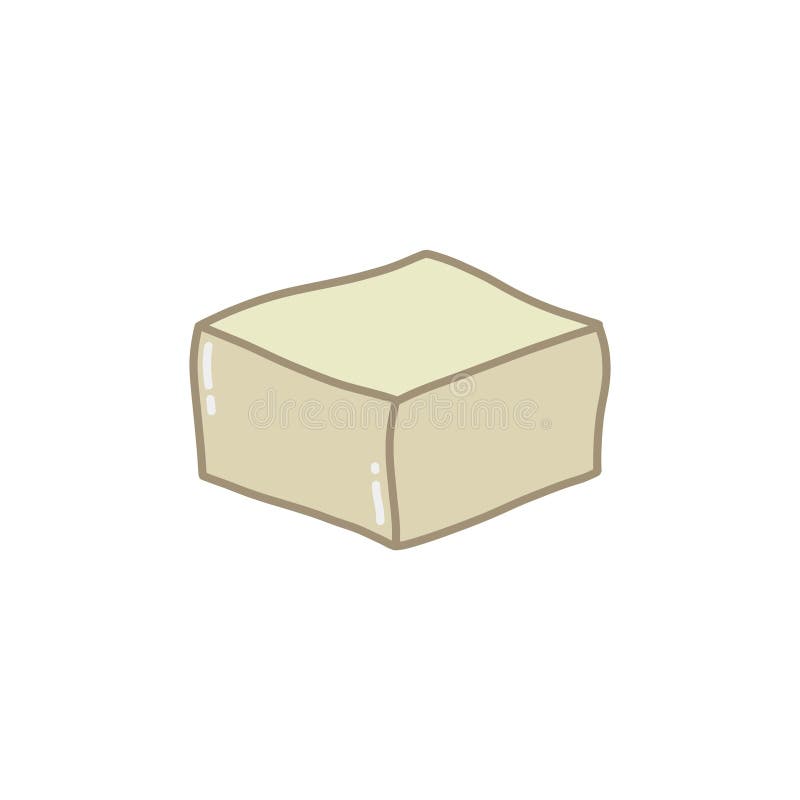 Tofu Doodle Icon, Vector Illustration Stock Illustration - Illustration ...
