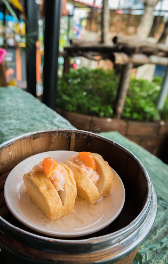 Tofu Fish in Dim Sum Basket. Stock Photo - Image of meat, food: 82978096