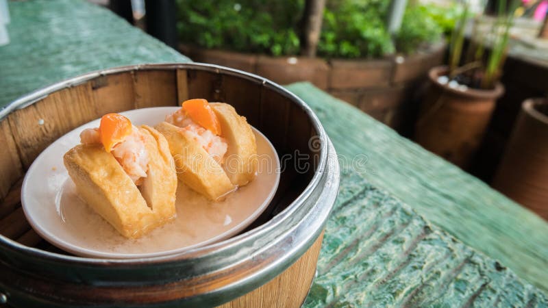 Tofu Fish in Dim Sum Basket. Stock Image - Image of protein, layer ...