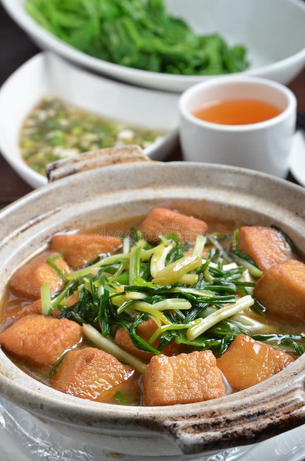 Tofu hot pot stock image. Image of dish, flavor, bake - 56384237
