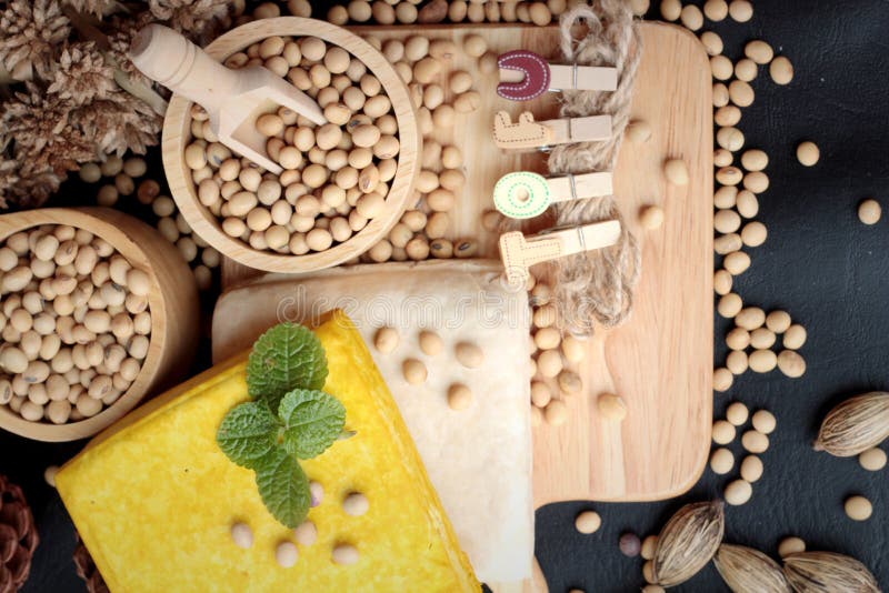 Tofu and Soybeans is Delicious. Stock Photo - Image of food, vegetarian ...