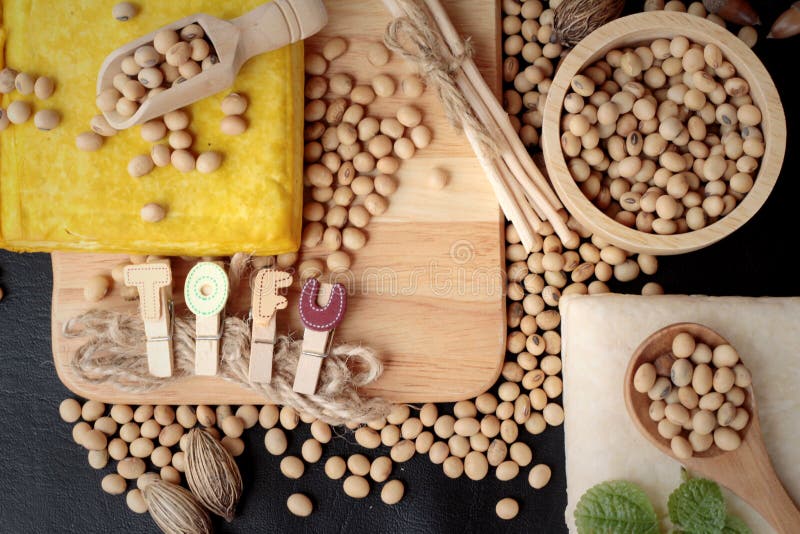 Tofu and Soybeans is Delicious. Stock Image - Image of soya, vegetable ...