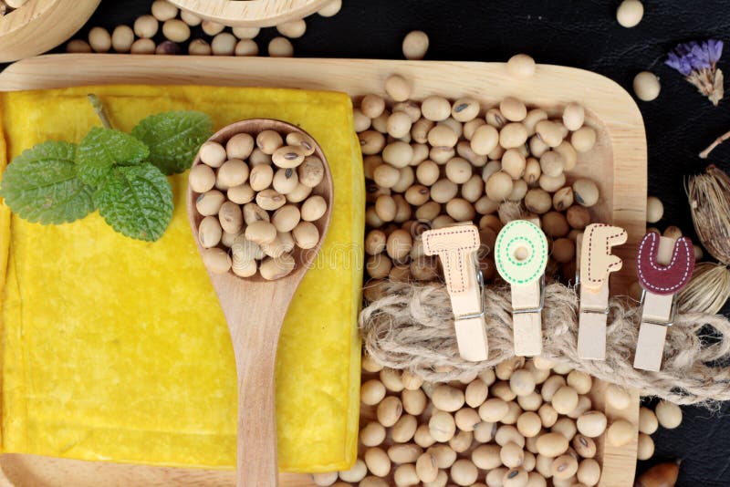 Tofu and Soybeans is Delicious. Stock Image - Image of vegetarian ...