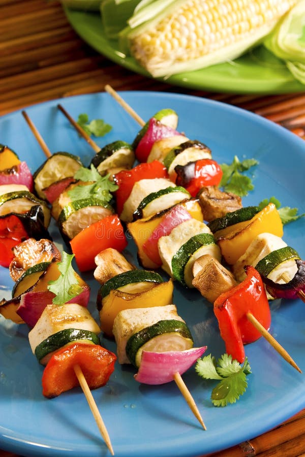 Vegetable kebabs stock image. Image of vegetable, dinner - 5168197