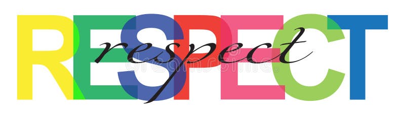 Respect colorful letters stock illustration. Illustration of admirable ...