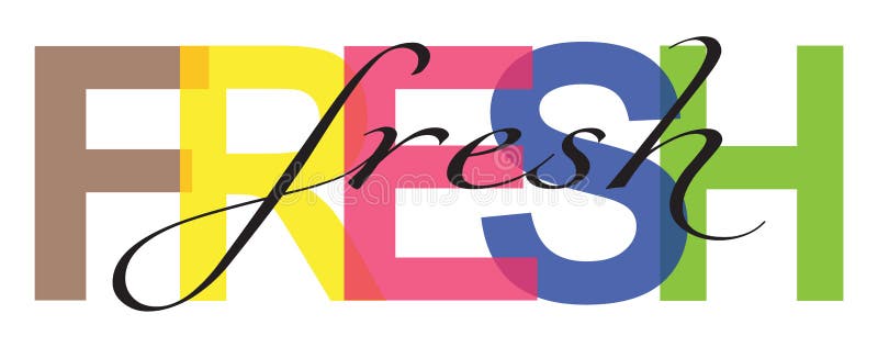 Fresh colorful letters stock illustration. Illustration of icon - 218226400
