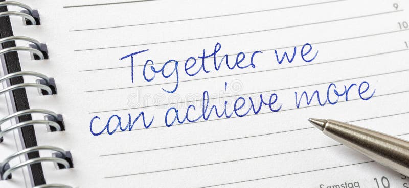 Together we Can Achieve More Stock Illustration - Illustration of ...