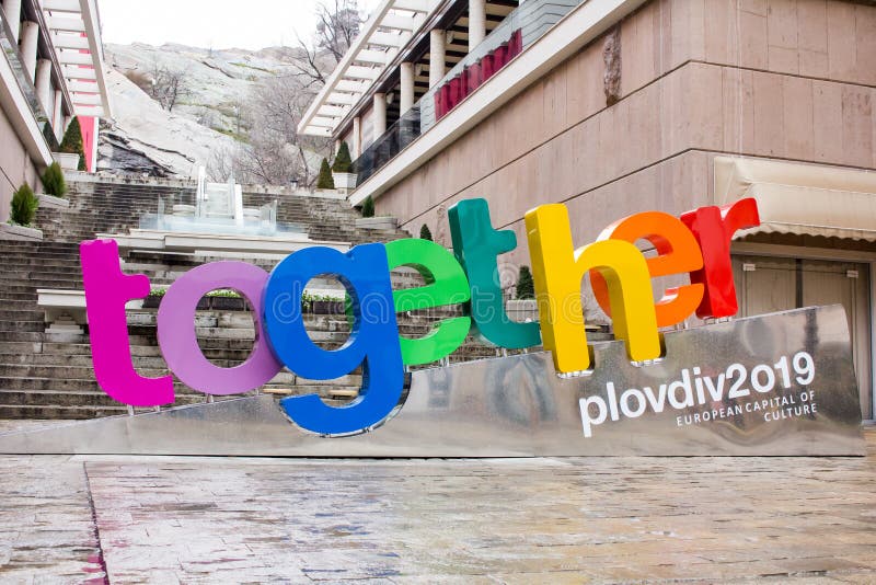 Plovdiv Together Logo editorial photography. Image of capital - 150493887