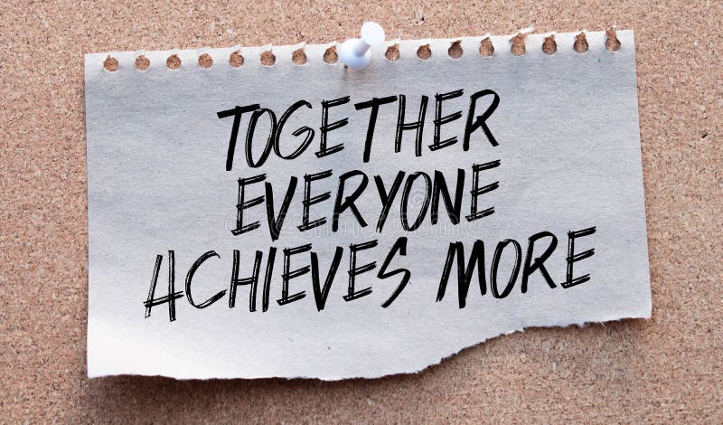 Together Everyone Achieves More Phrase Written with a Typewriter Stock ...