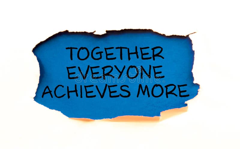 Together Everyone Achieves More Phrase Written with a Typewriter Stock ...