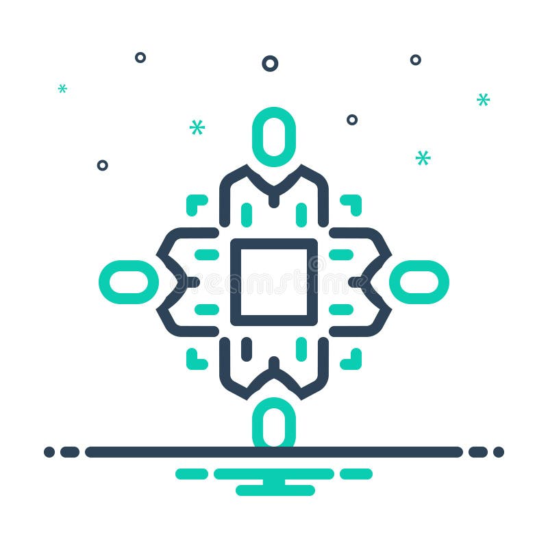 Mix Icon for Together, Teamwise and Worker Stock Vector - Illustration ...