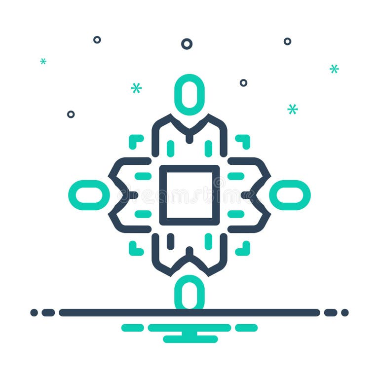 Mix Icon for Together, Teamwise and Worker Stock Vector - Illustration ...