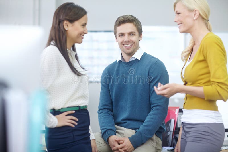 Together we Make an Awesome Trio. a Group of Young Professionals ...