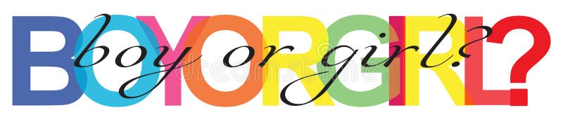 Boy or girl letters stock illustration. Illustration of children ...