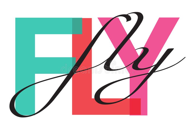 Fly colorful letters stock illustration. Illustration of background ...