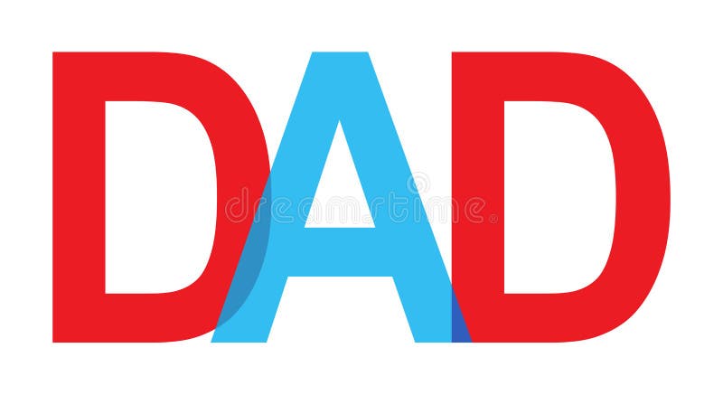 Dad colorful letters stock illustration. Illustration of card - 218709204