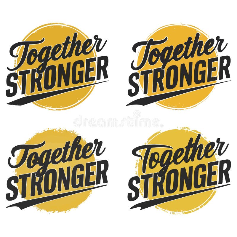 Together Stronger T-Shirt Design Vector Stock Vector - Illustration of ...