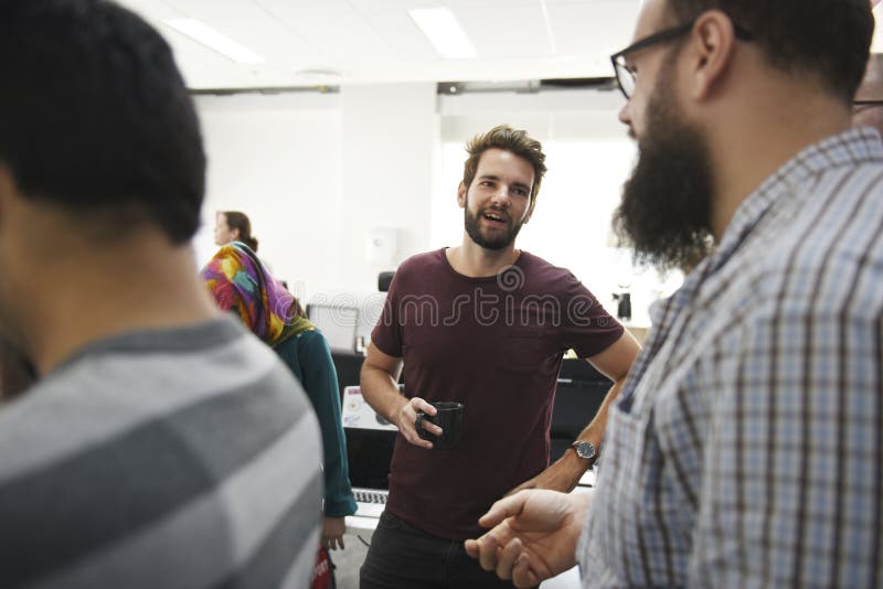 Together Talking during Office Break Time Stock Image - Image of time ...