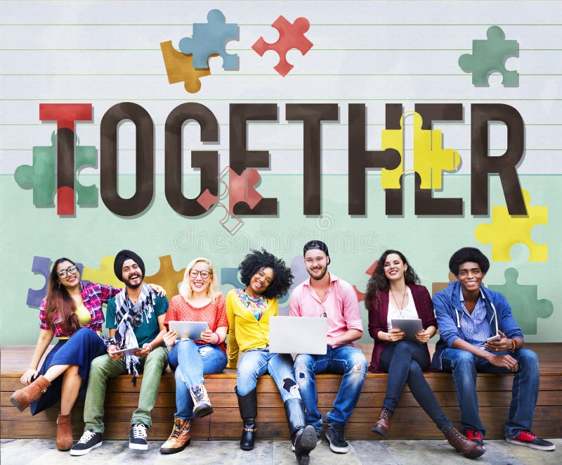 Together Togetherness Team Teamwork Connection Concept Stock Image ...