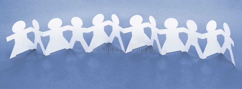 Paper chain stock photo. Image of companionship, concept - 39608874