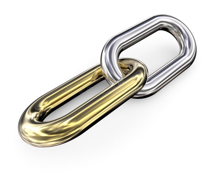 Chain 2 links stock illustration. Illustration of metallic - 3160852