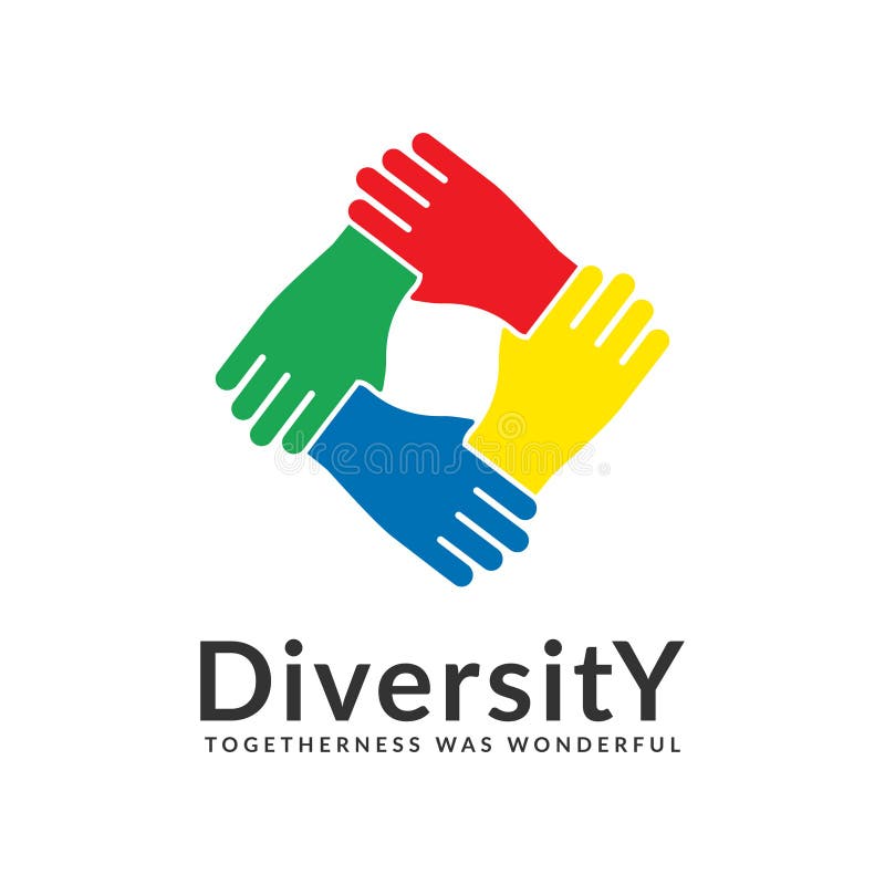 Togetherness Diversity Logo Stock Vector - Illustration of bright ...