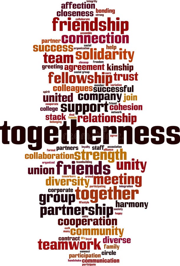 Togetherness word cloud stock vector. Illustration of trust - 217407713