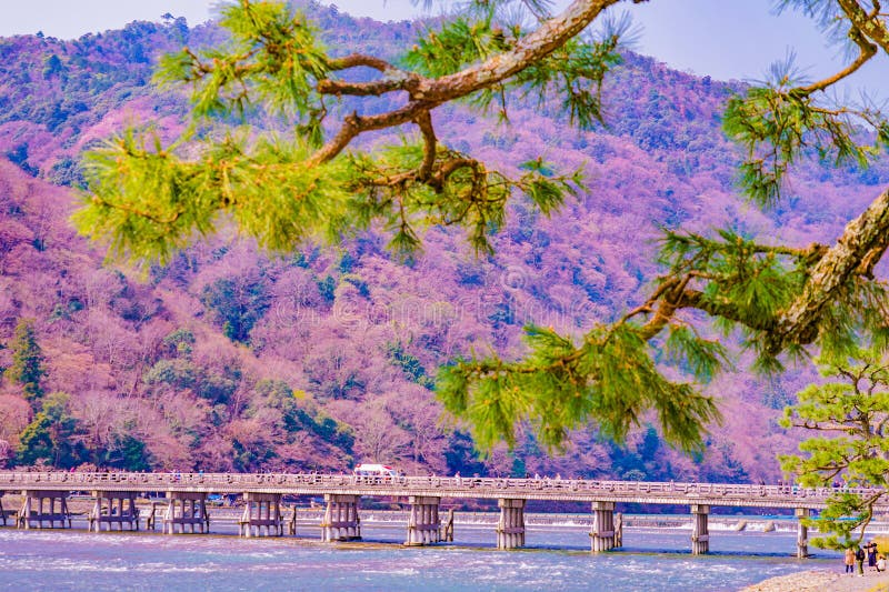 Togetsu Bridge (Kyoto) stock photo. Image of katsura - 272311568
