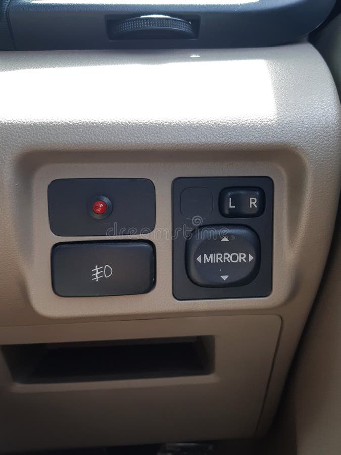 The Toggle Button Adjusts or Controls the Side Mirror in the Car. Stock ...