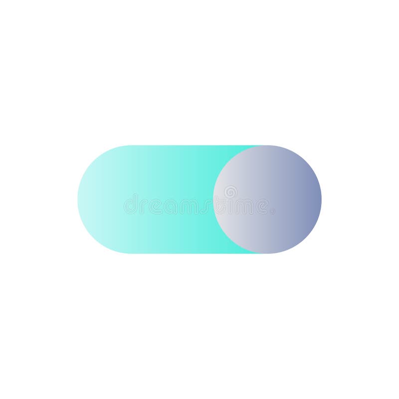 Toggle Button Flat Gradient Color Ui Icon Stock Vector - Illustration of button, gradient: 251934575